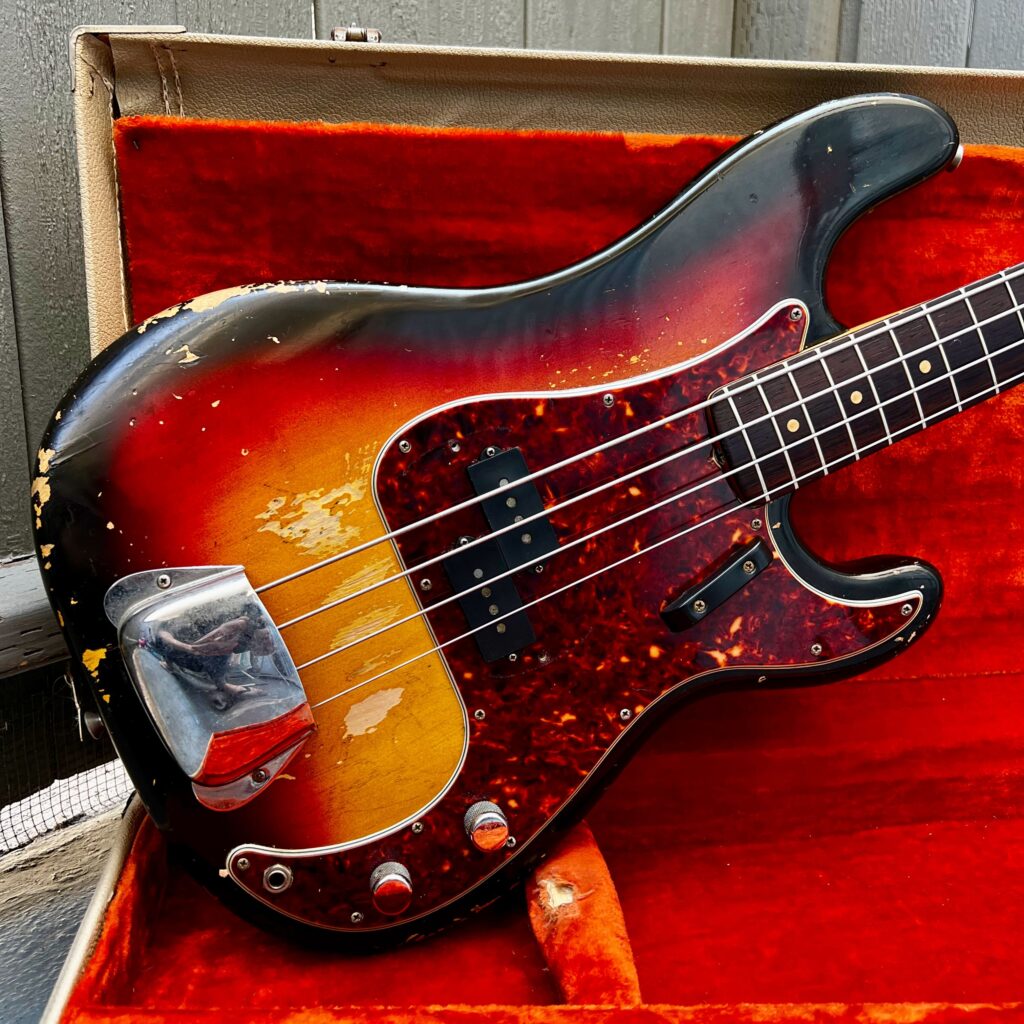 1963 Fender Precision Bass 3-Tone Sunburst – 100% Original Vintage Pre ...