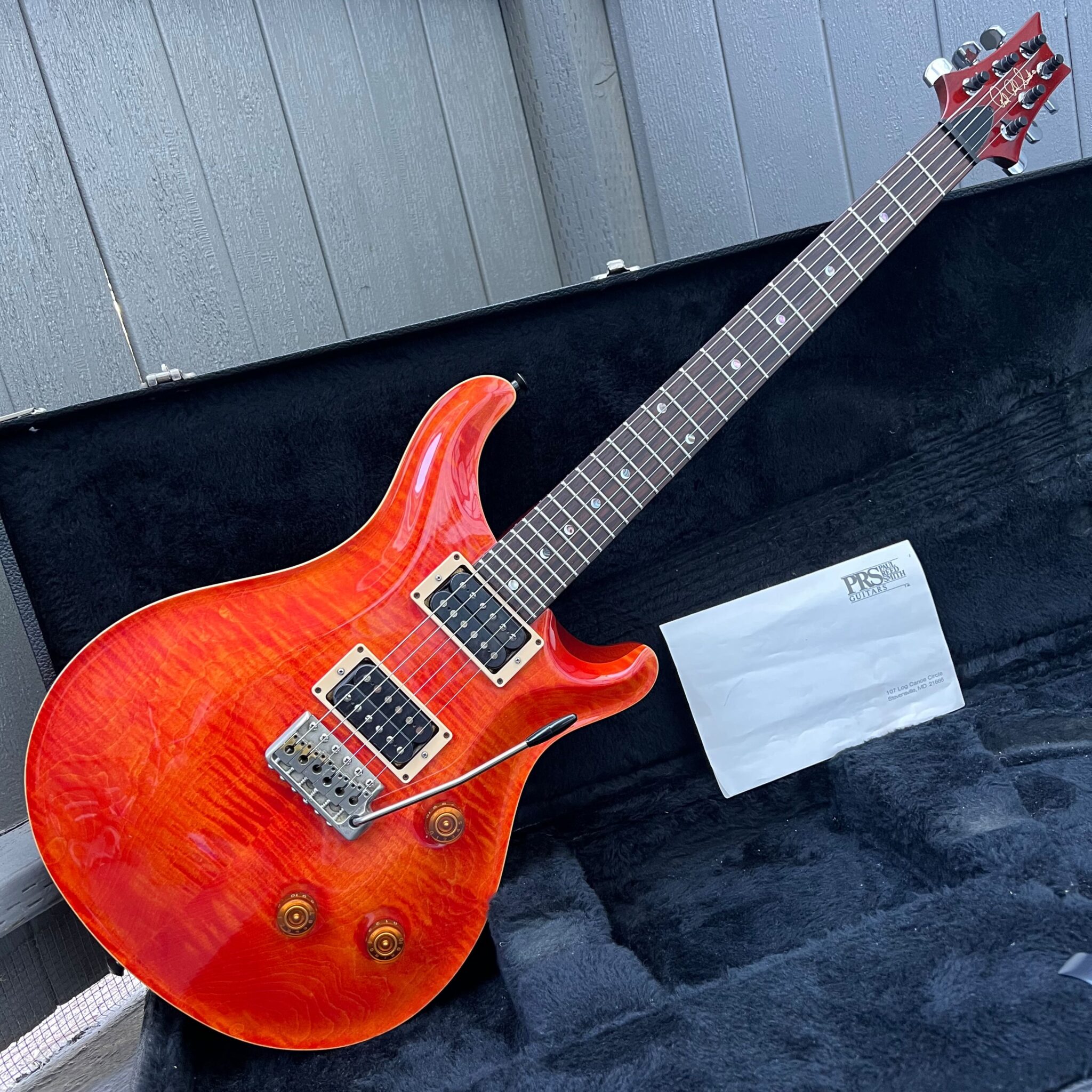 PRS Custom 24 Trans Orange 1998 Wide Thin neck and moon inlays - I Want ...