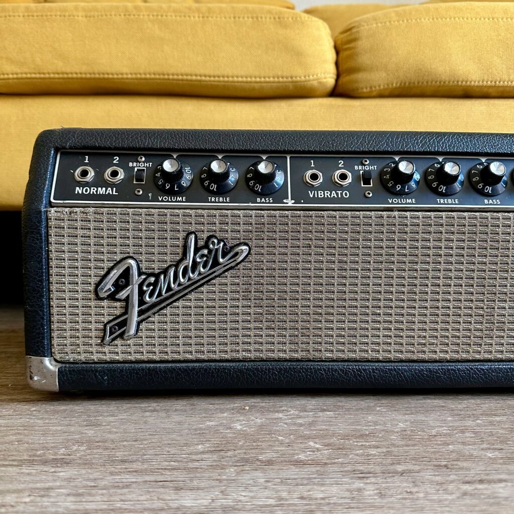 1967 Fender Bandmaster 40-Watt 2-Channel Black face Guitar Amp Head - I ...