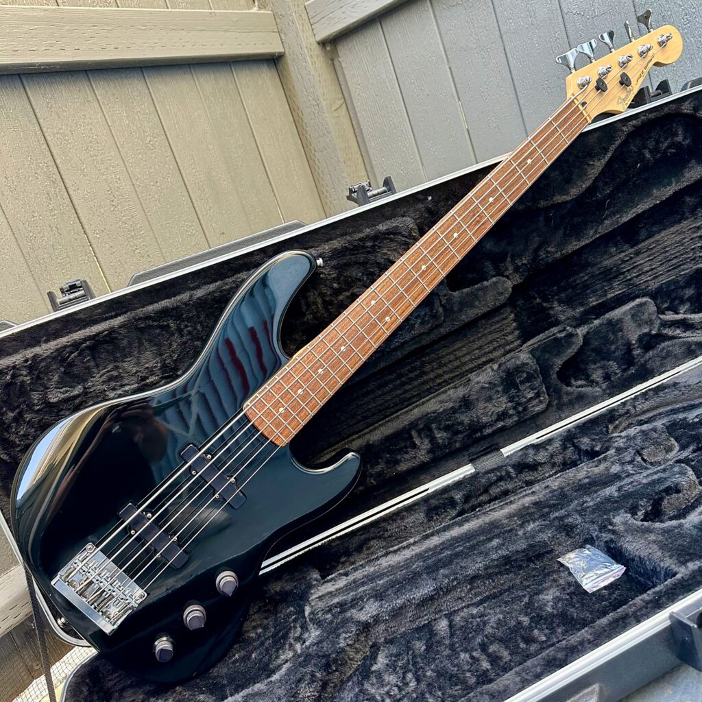 1994 Fender Jazz Bass Plus V Black (Lace Sensor, Kubicki Factor ...