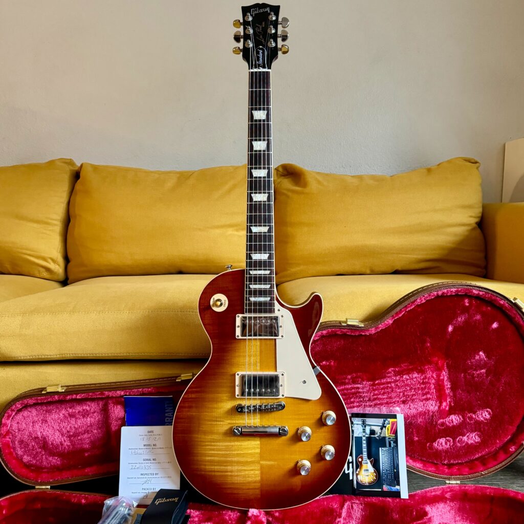 2021 Gibson ’60s Les Paul Standard Nitro Figured Top Iced Tea Burst - I ...