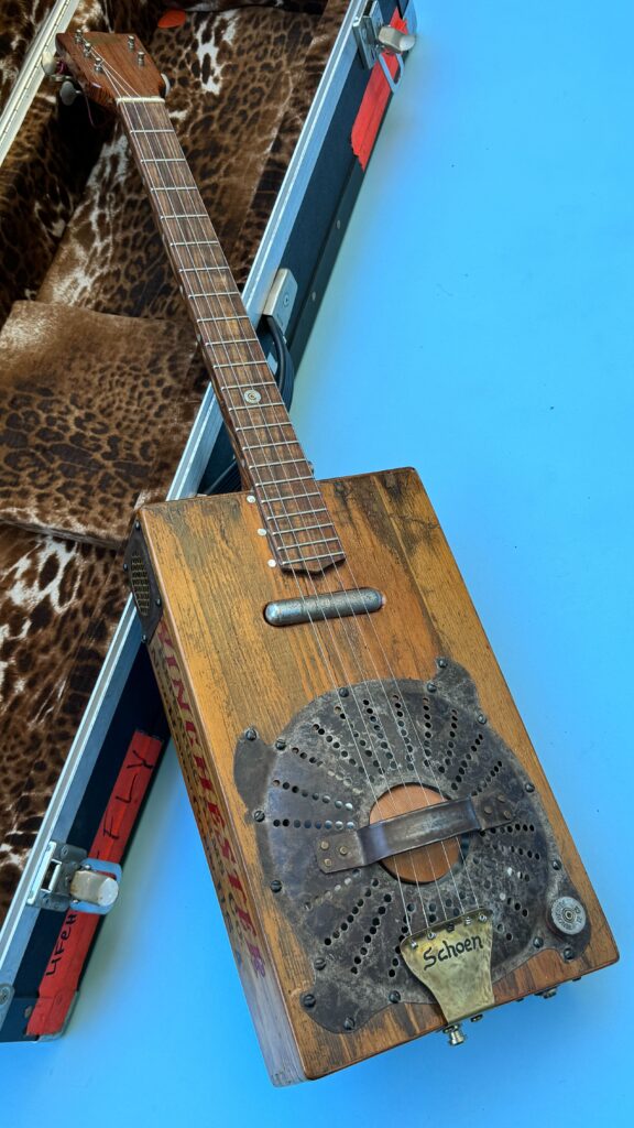 2008 Kurt Schoen Turbo Diddley 5 String Ammo Box Resonator Guitar owned ...
