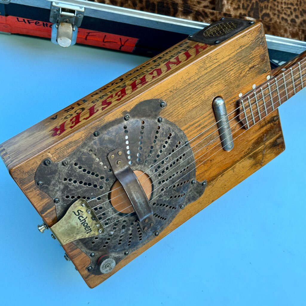 2008 Kurt Schoen Turbo Diddley 5 String Ammo Box Resonator Guitar owned ...