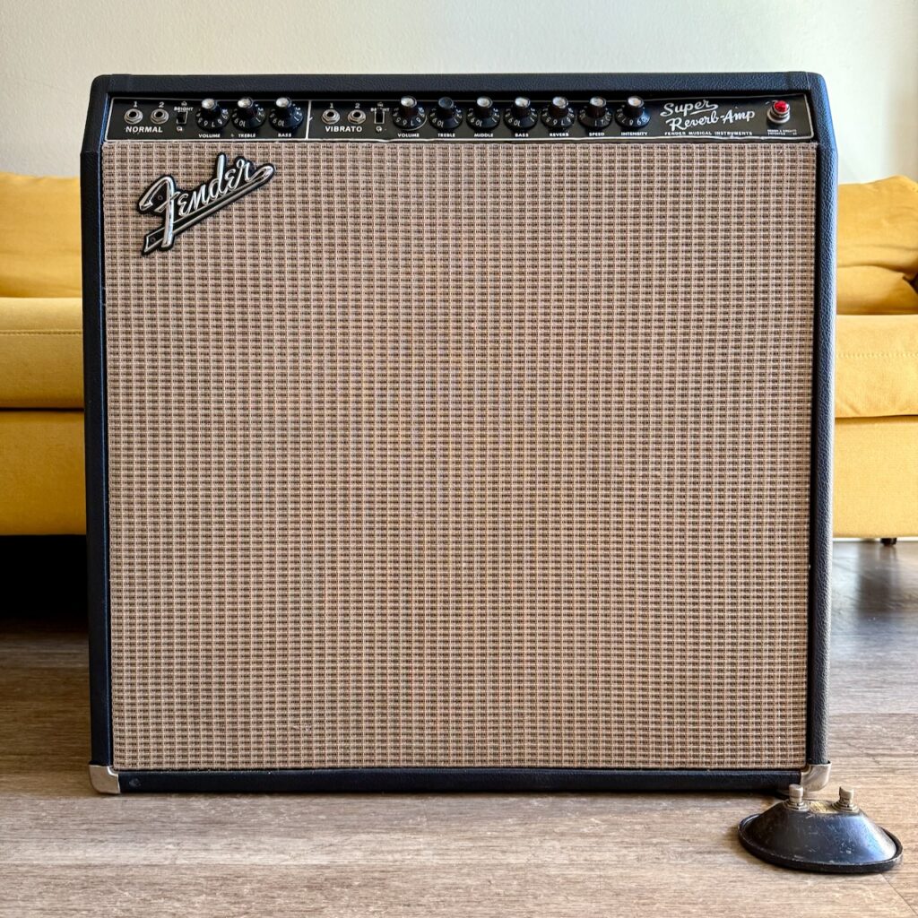 1967 Fender Super Reverb Amp Black Face – 4×10″ 40-Watt Guitar Combo ...
