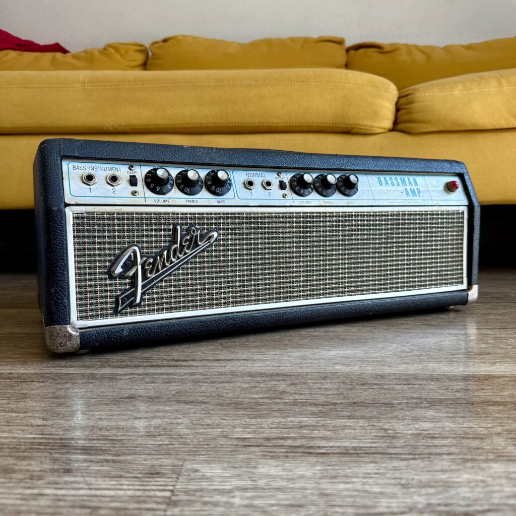 1967 Fender Bassman Amp Silver Face Drip Edge (AB165) - I Want That Guitar